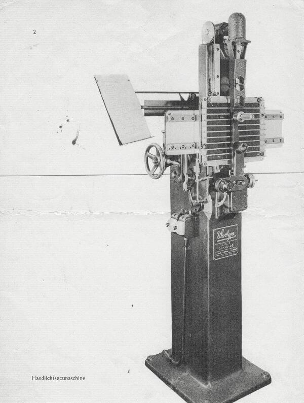 The first phototypesetting machine | Type Network